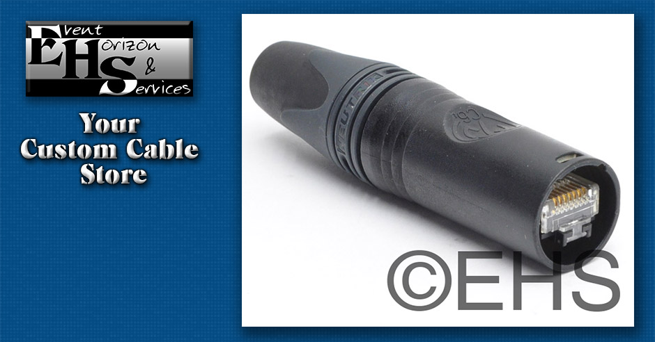 Neutrik NE8MX6-B EtherCON Cable end Gold (large wire)- Event Horizon