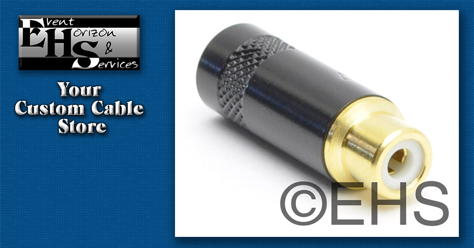 Rean NYS372P-BG RCA Female Black/Gold- Event Horizon & Services