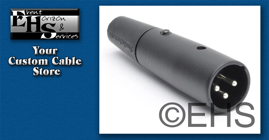 Switchcraft A3MB Male XLR 3 Pin Black/Silver- Event Horizon & Services