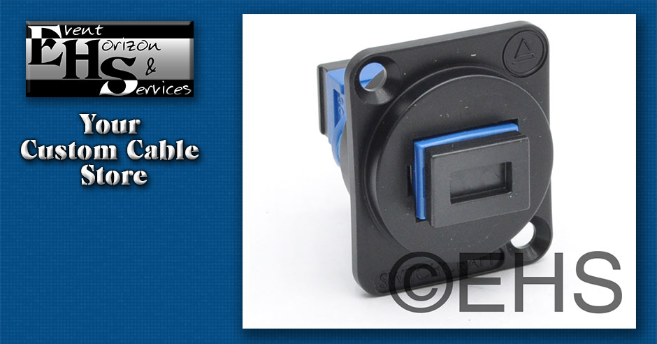 Switchcraft EHSC2 SC Fiber Feedthrough D-Size Black- Event Horizon