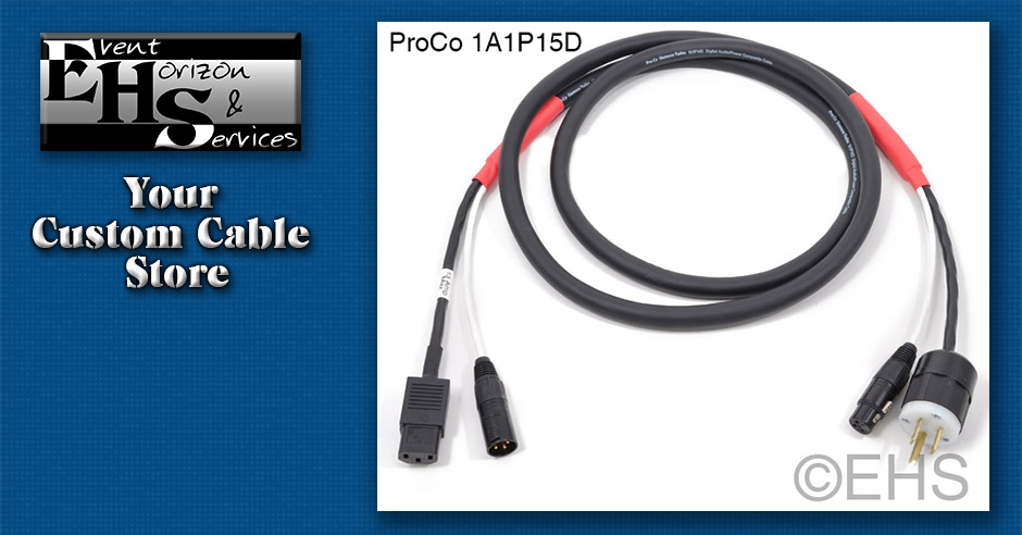 AC Audio Cable Power and 1pr Audio-AES-DMX- Event Horizon & Services