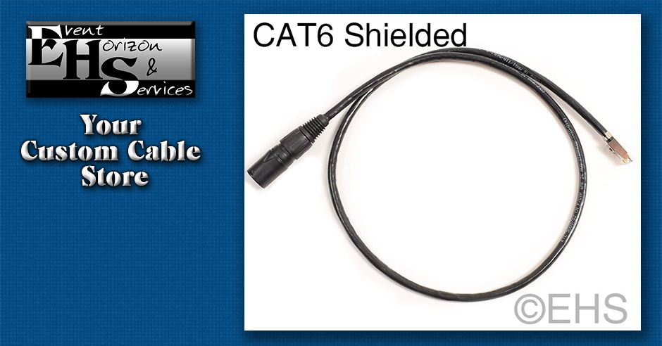 CAT 6 Stranded Shielded cable with optional EtherCon 30Ft- Event