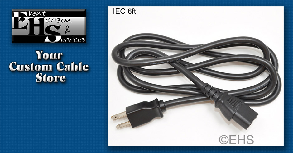 IEC 6Ft Power cord- Event Horizon & Services