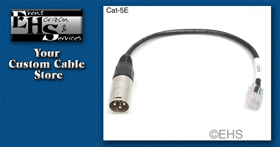 DMX 3 pin XLR Male to RJ-45 Adapter- Event Horizon & Services