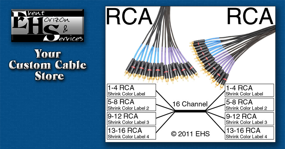Mogami 2934 16 Channel RCA to RCA snake- Event Horizon & Services