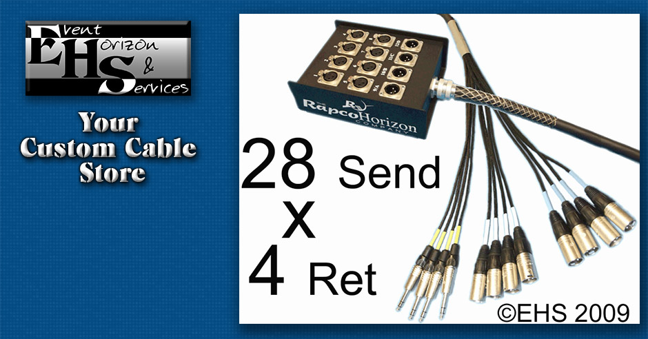 Mogami 2938 28 Ch x 4 Ret Stage Snake 28x4- Event Horizon & Services