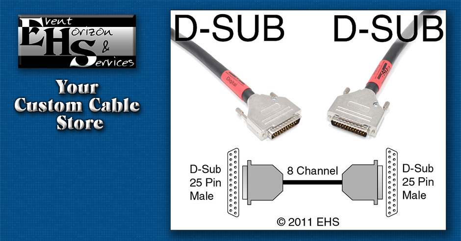 Mogami 3162 AES/EBU 8 line D-Sub snake 25 Pin Male-Male- Event Horizon