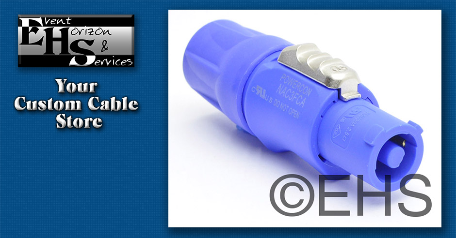 Neutrik NAC3FCA PowerCON Cable Blue- Event Horizon & Services