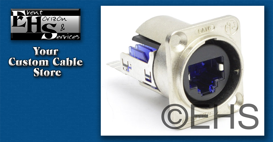 Neutrik NE8FDY-C6 EtherCON Panel IDC Black- Event Horizon & Services