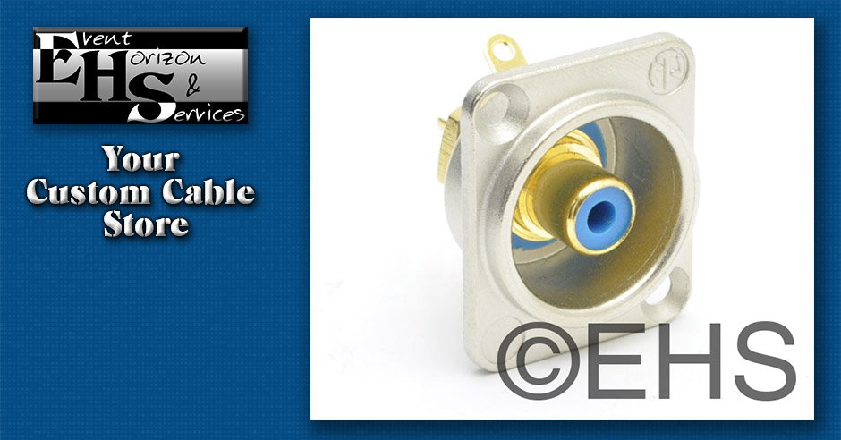 Neutrik NF2D-6 Blue RCA - D Panel - Nickel/Gold- Event Horizon