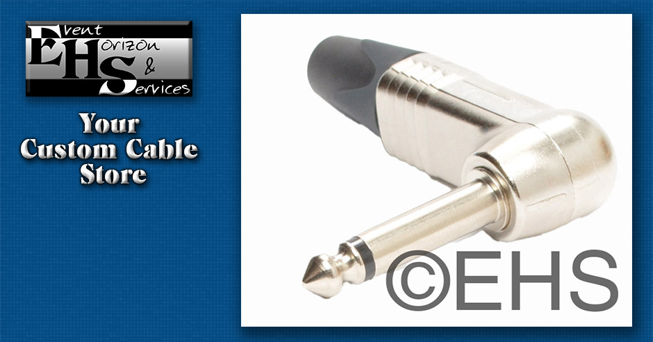 Neutrik NP2RX 1/4" TS Right Angle Nickel/Silver- Event Horizon