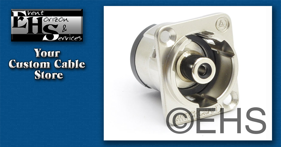 Switchcraft EHRCA2X RCA Feedthrough D-Sized Nickel- Event Horizon