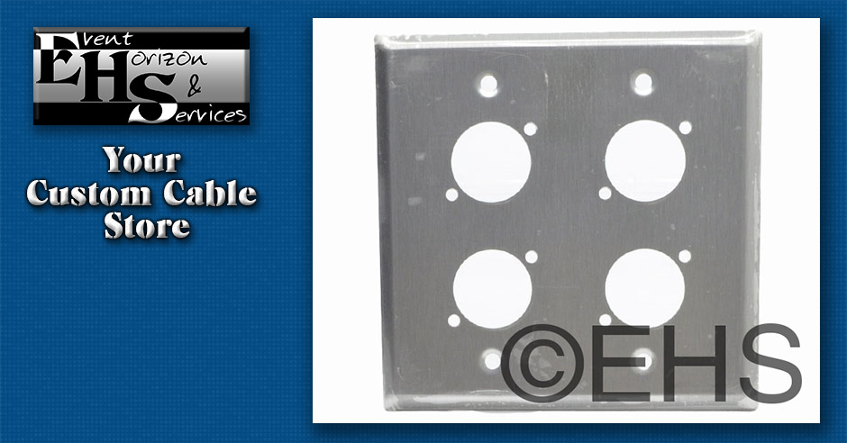 Switchcraft WP2S4 2 Gang 4 Hole, Nickel Finish- Event Horizon